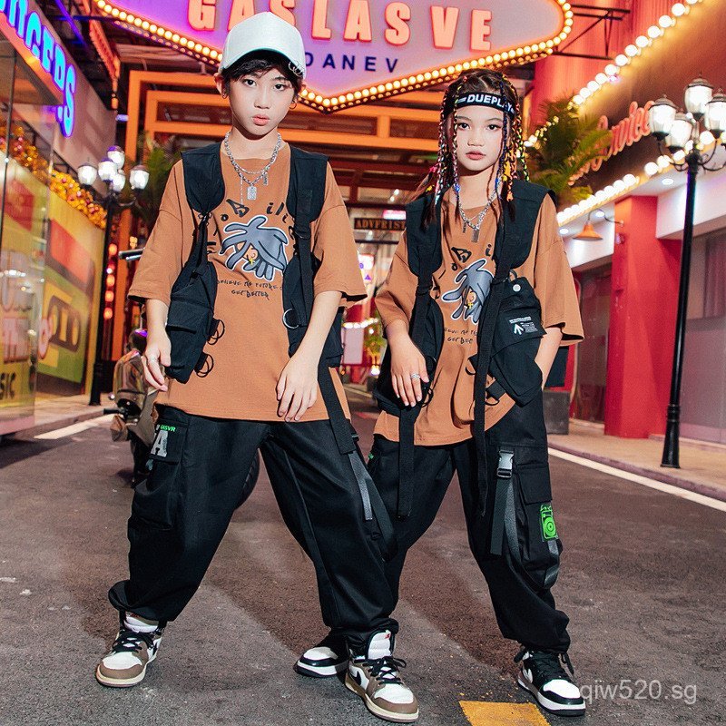 Boys' Street Dance Trendy Show Jazz Dance Hip-Hop hiphop Trendy Outfit ...