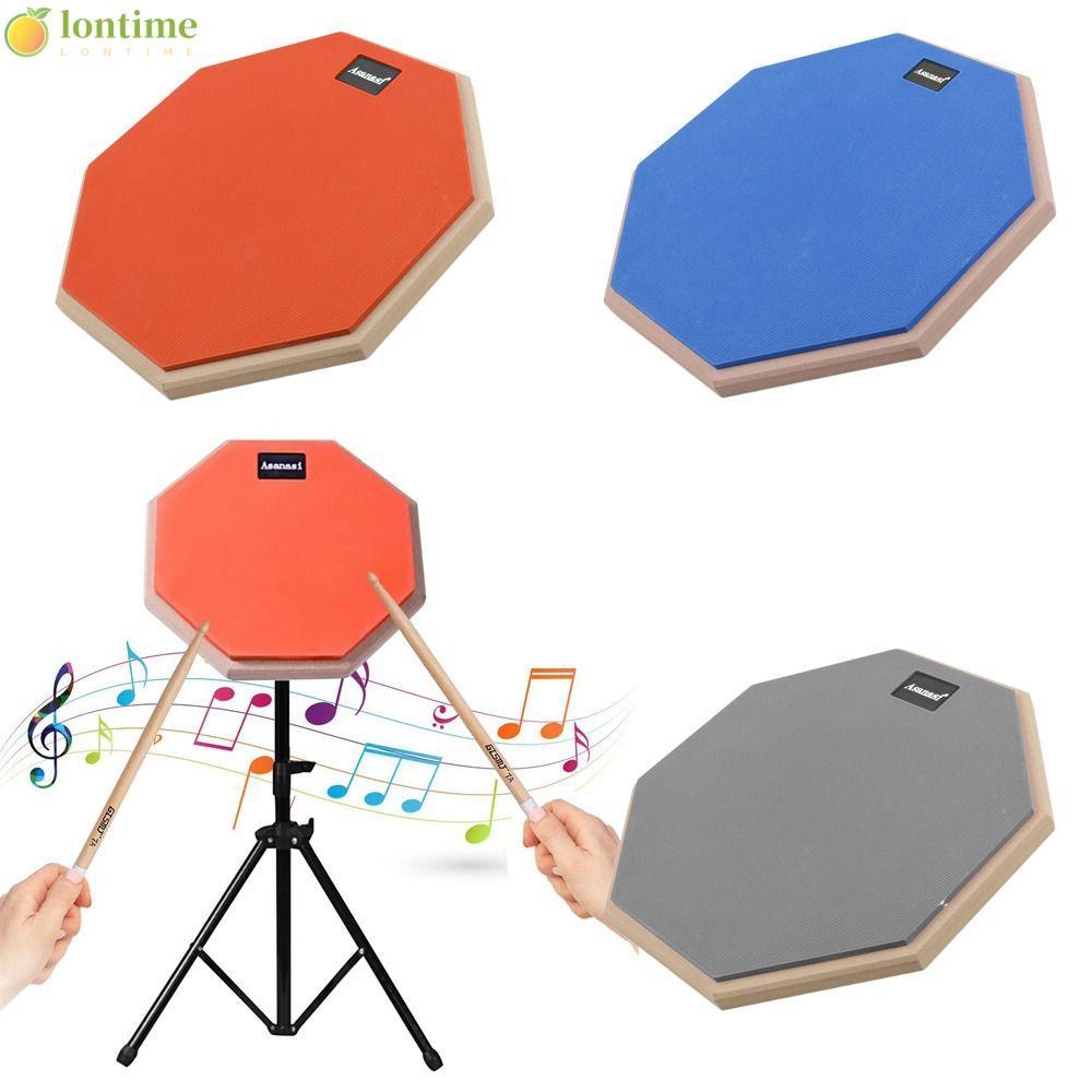 LONTIME Snare Drum Practice Pad, 8 Inch Silent Practice Training Drums ...