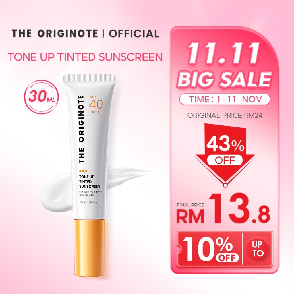 The Originote Tone Up Tinted Sunscreen SPF 40 PA+++ - Pelindung ...