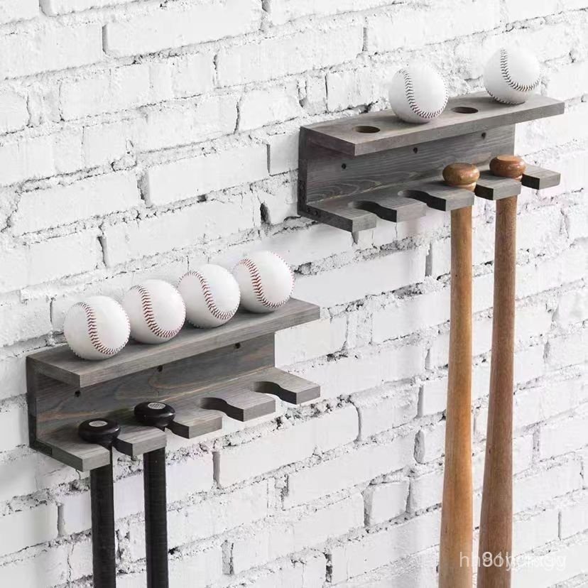Cash-Wall Solid Wood Baseball Rack Display Golf Storage 1-Piece Set ...
