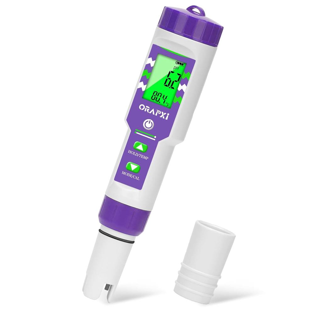 Pool pH Meter and Salinity Tester 6 in 1 Salinity pH ORP TDS EC and ...