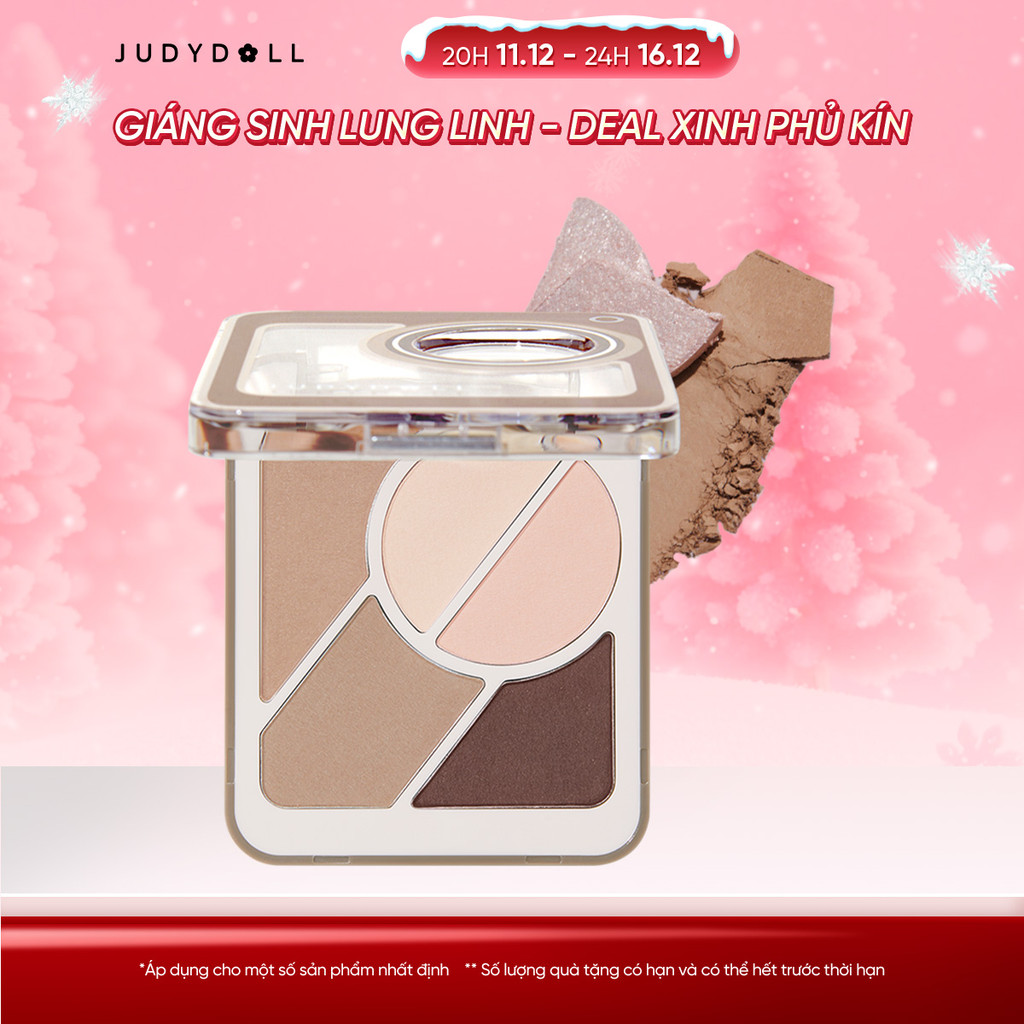 JUDYDOLL Eyeshadow 5 colors Multi 5 Color Palette Multi-purpose Eyebrow ...