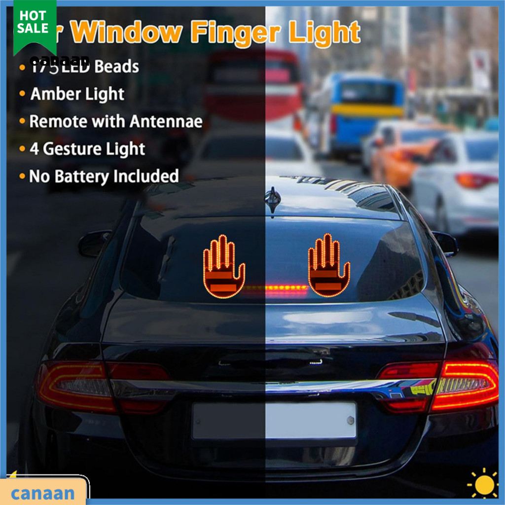 canaan| Car Finger Light Light Up Middle Finger for Car Window Eye ...