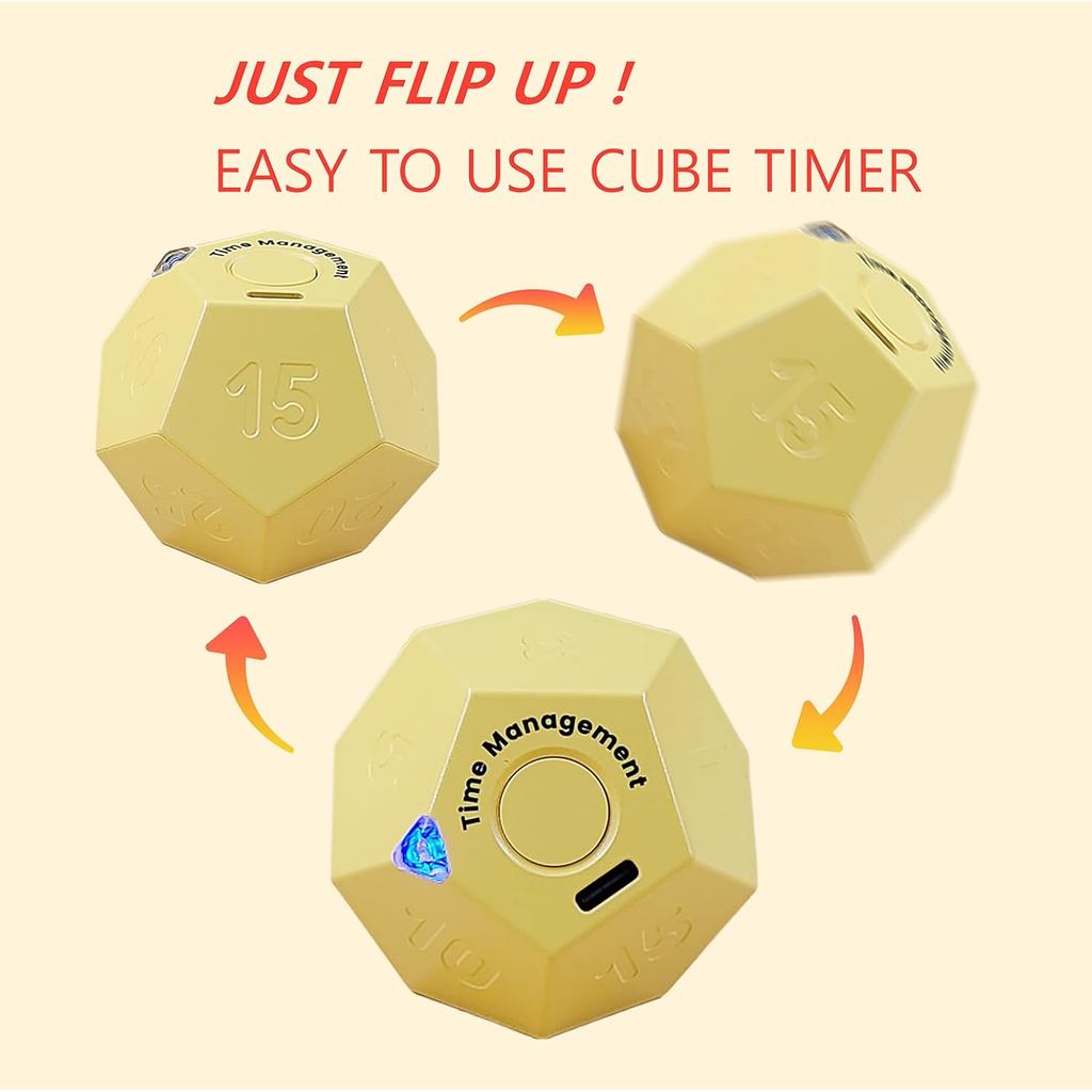 Cube Pomodoro Timer, Rechargeable Small Cute, Timer for Kids and ...