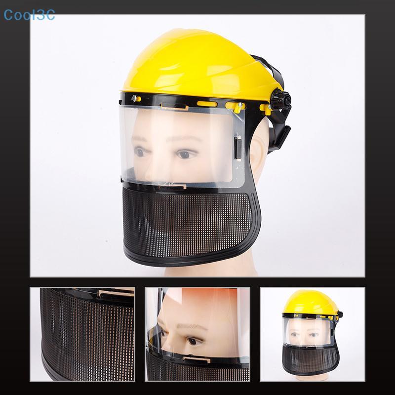 Cool3C Garden Grass Trimmer Weed Wacker Safety Helmet Hat With Full ...