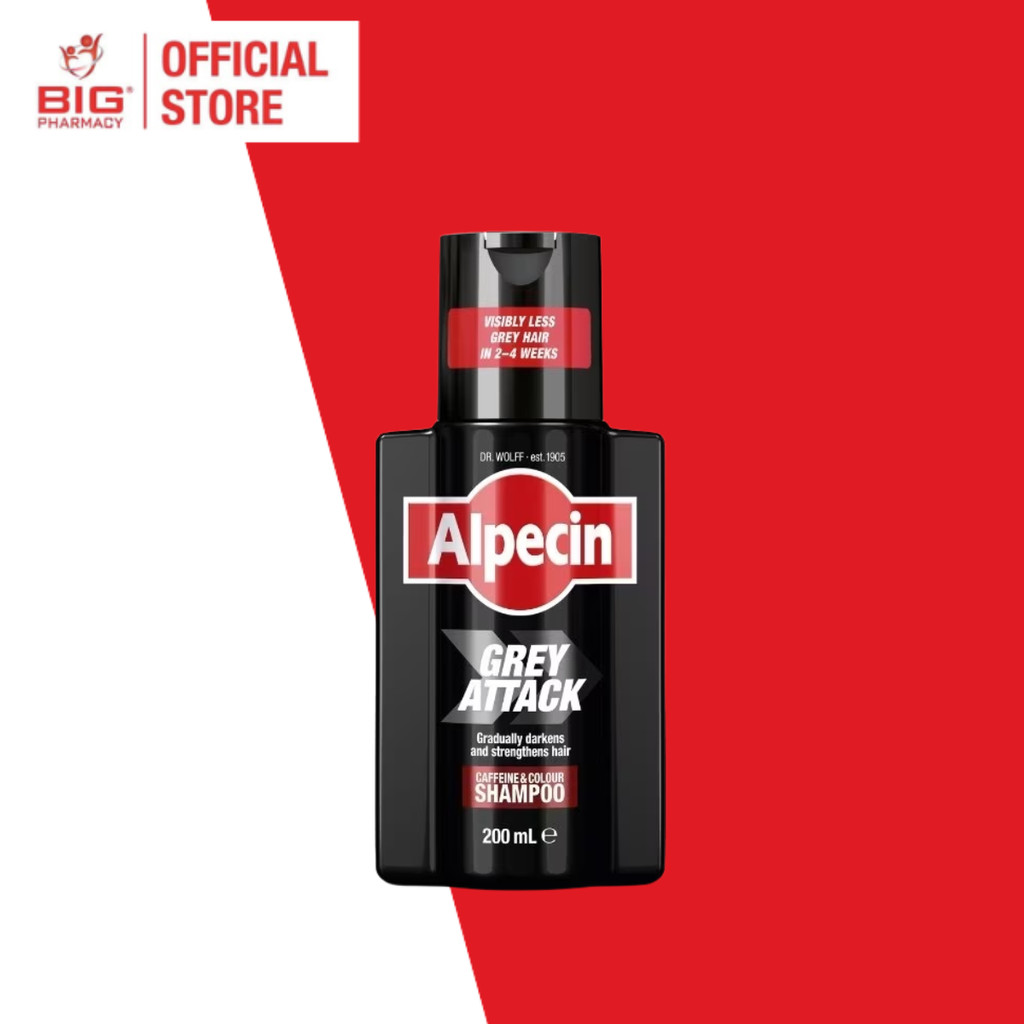 ALPECIN GREY ATTACK CAFFEINE & COLOUR SHAMPOO 200ML | Shopee Singapore