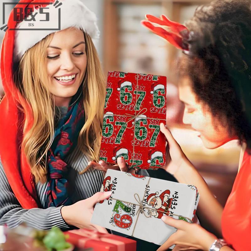 【B&S Nov】 67 Christmas Wrapping Paper, 6 7 Wrapping Paper, 67 Funny ...
