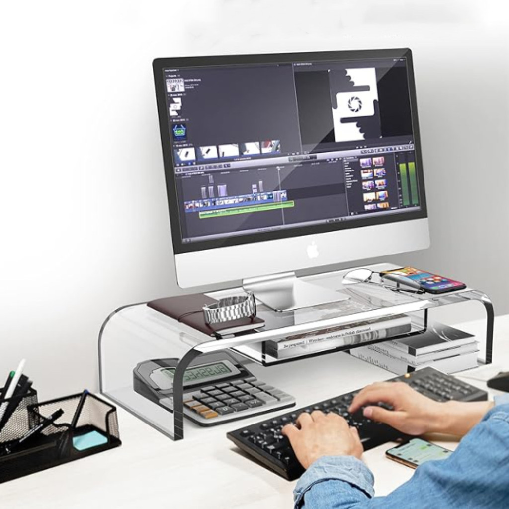 High Transparency Acrylic Computer Stand Desktop Suspended Stand Laptop ...