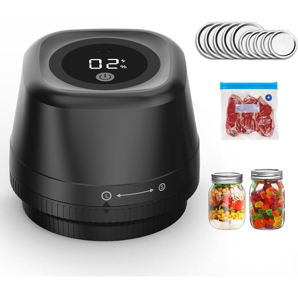 Upgraded Electric Mason Jar Vacuum Sealer, 3-in-1 Automatic Vacuum ...