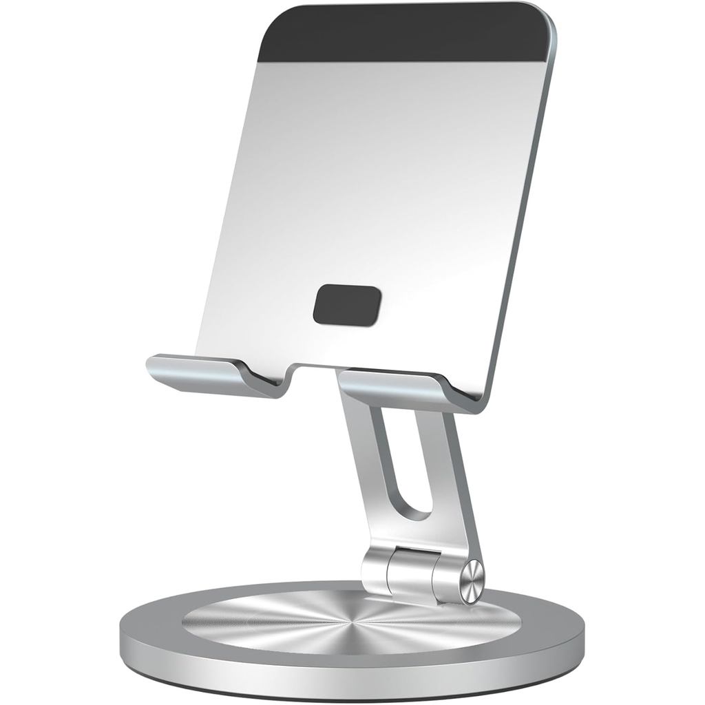 360 Rotating Phone Holder for Desk, Dual-Adjustable Foldable Heavy-Duty ...