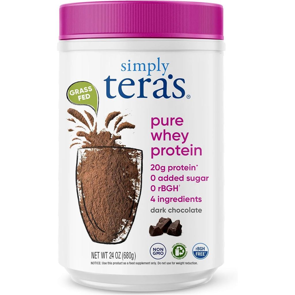 simply tera's Pure Whey Protein Powder - Dark Chocolate Clean Protein ...