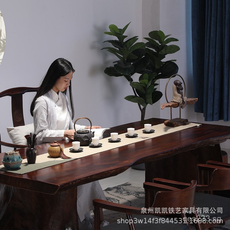 Tea Table and Chair New Chinese Style Office Tea Table Office Natural ...