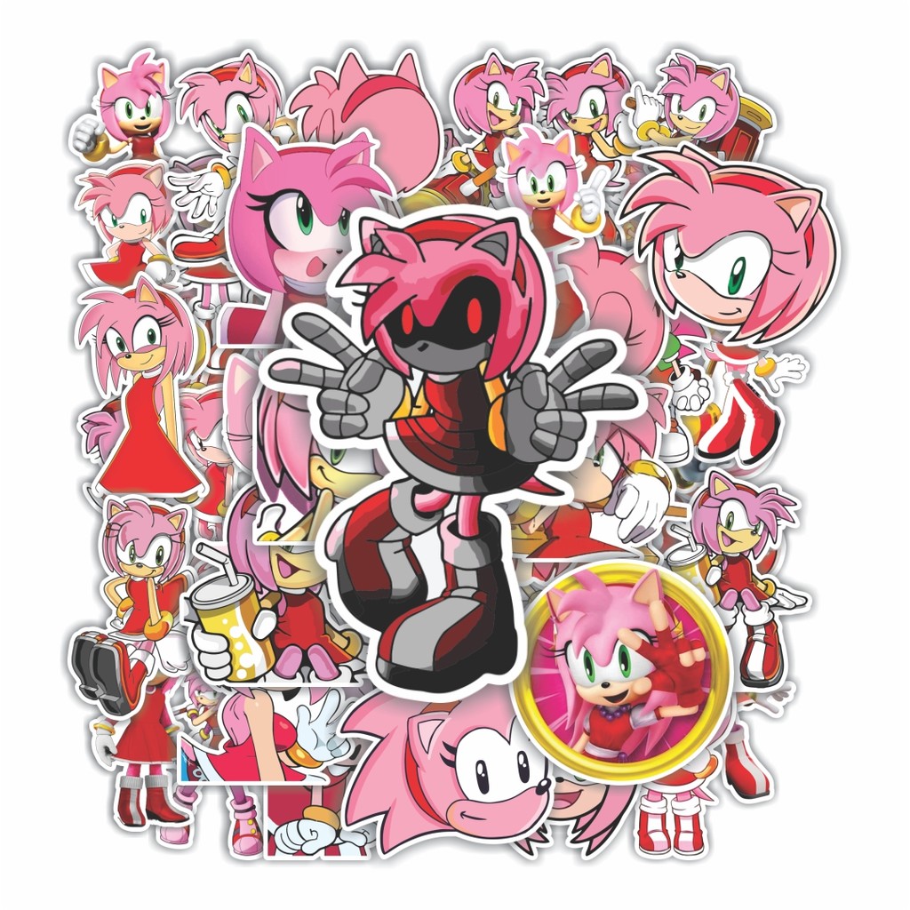 50 PCS Amy Rose Stickers Stickers Pack Waterproof Stickers – Ideal to ...
