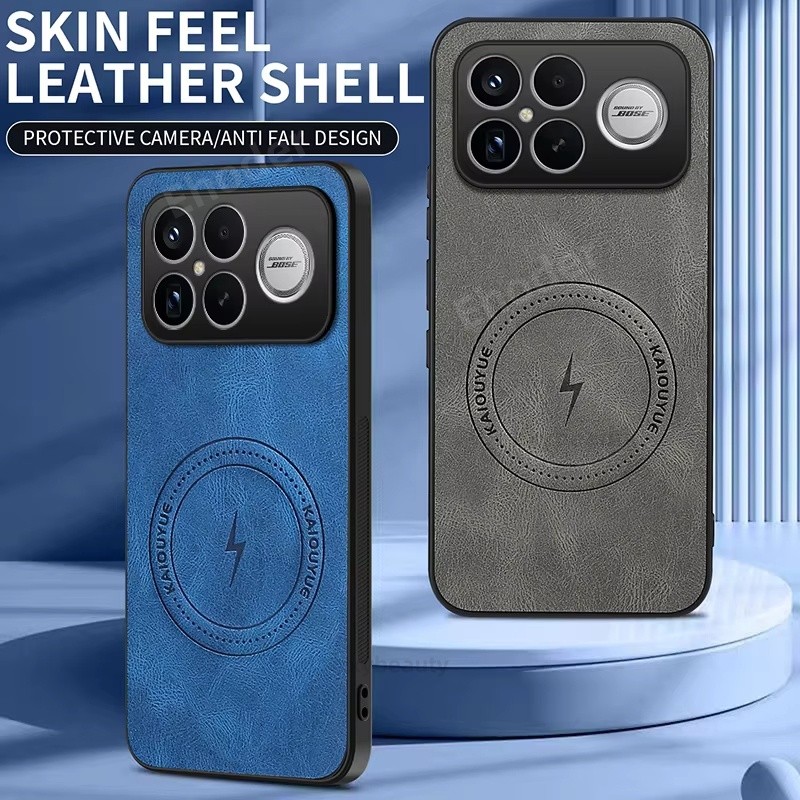 For Xiaomi POCO F8 Ultra Pro 4G 5G 2025 Case Leather Soft Magnetic Soft ...