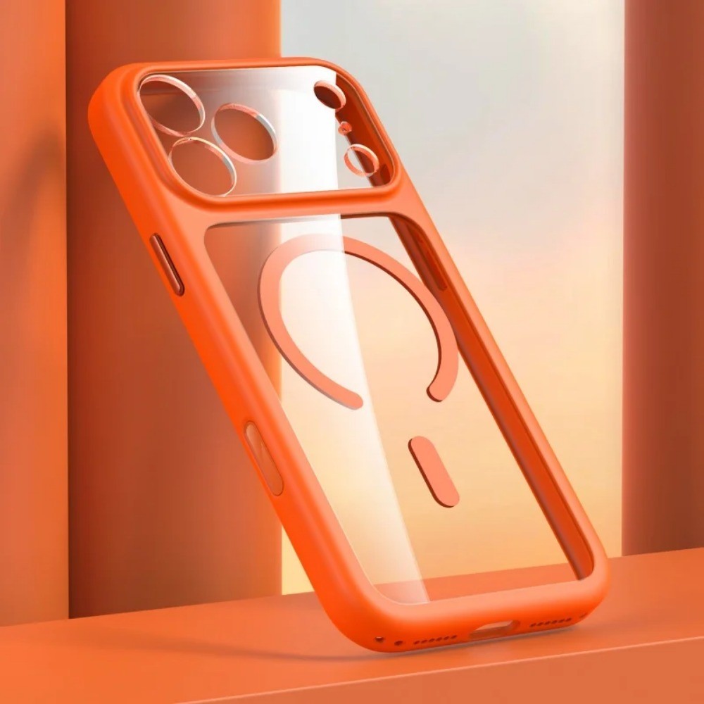 Cosmic Orange Transparent Built in Camera Ai Button Phone Case For ...