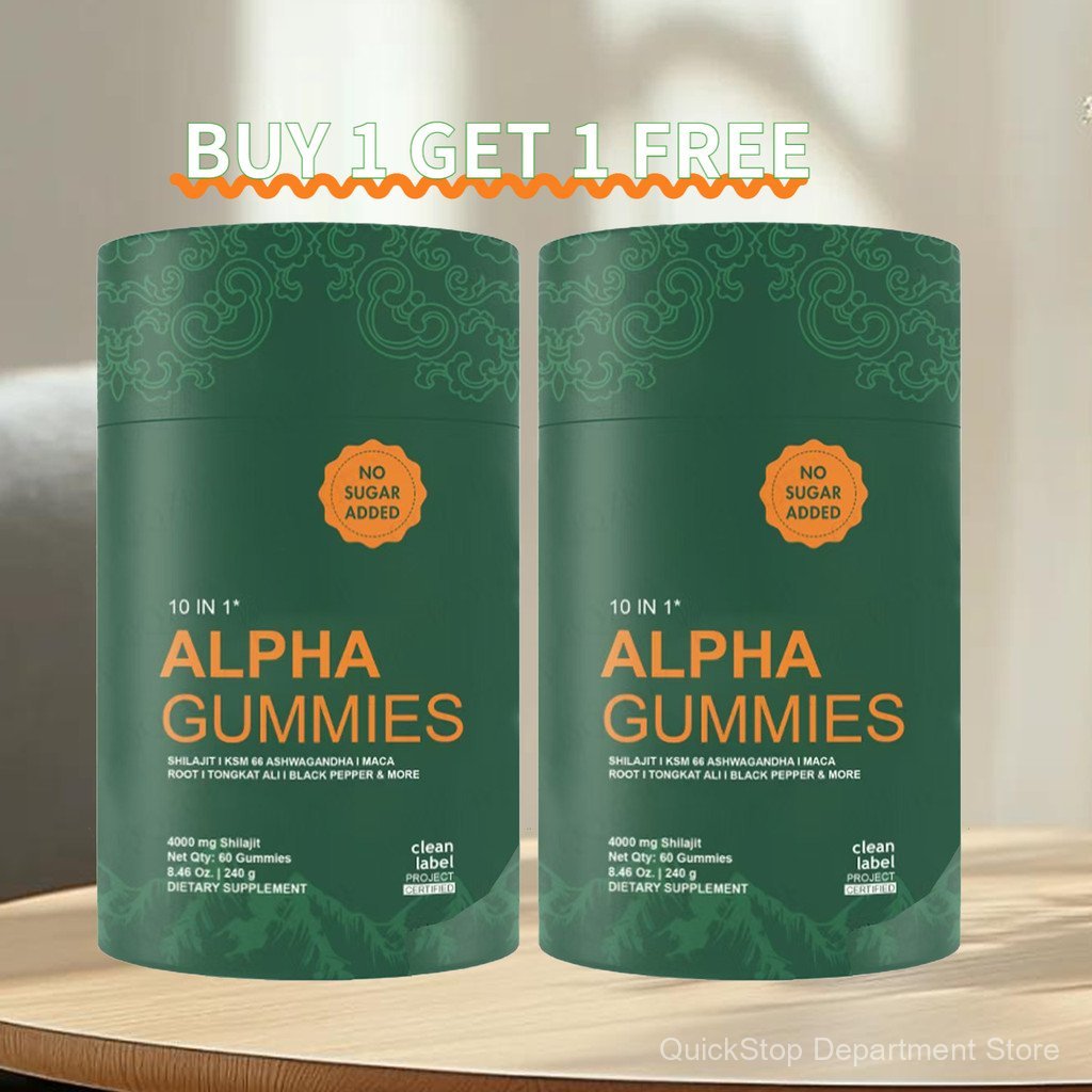 LOCAL BUY 1 GET 1 FREE Alpha 10-in-1 Shilajit Gummies 4000 mg Energy ...