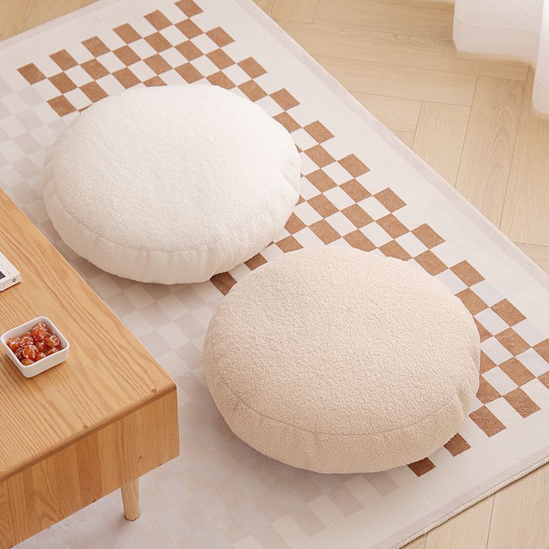 Teddy velvet round futon tatami bedroom living room floor chair bay ...