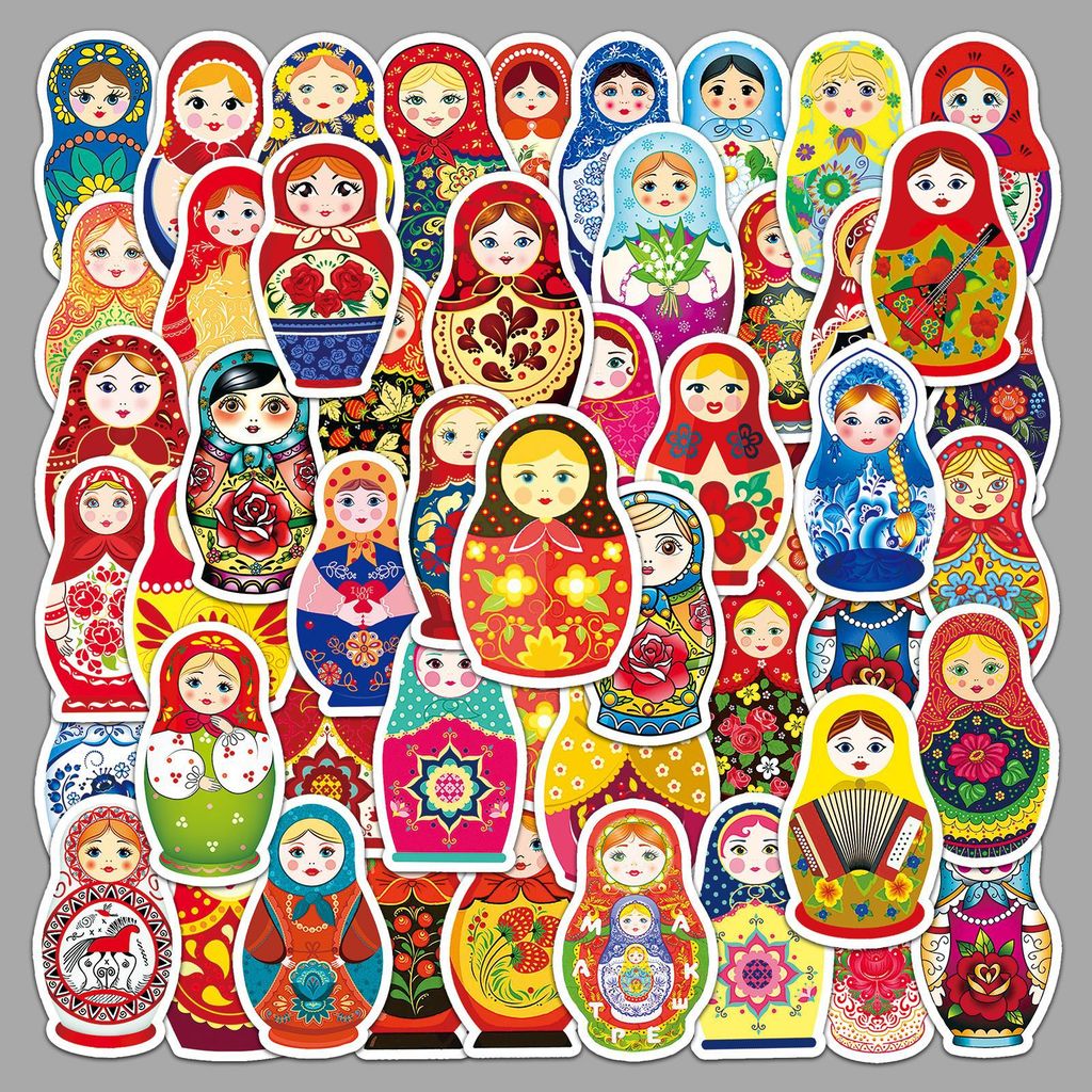 50pcs Russian Nanwa Graffiti Stickers Water Cup Stickers Luggage ...