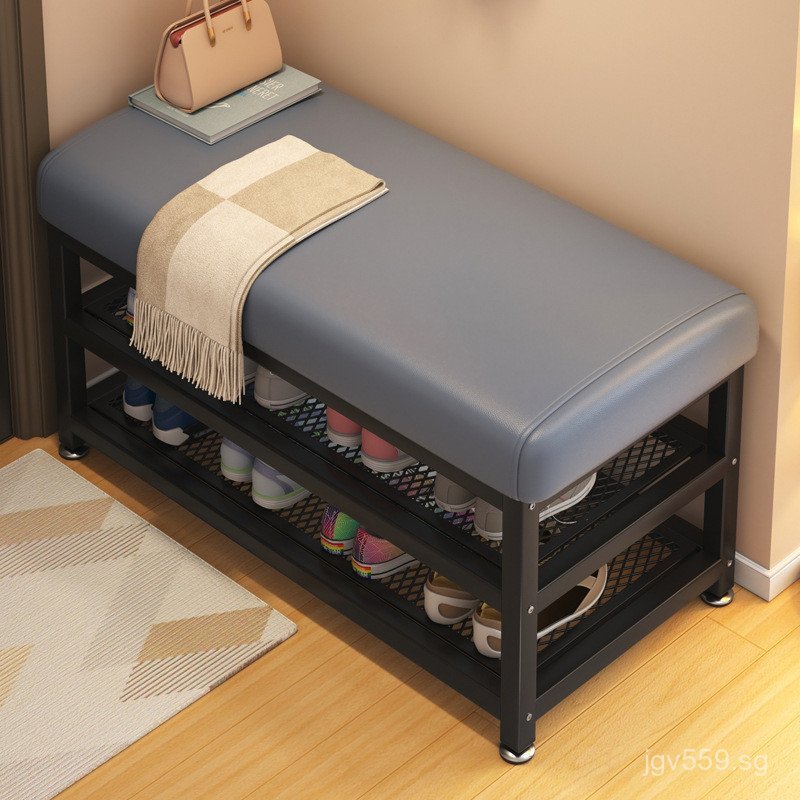 Sitable Entryway Storage High-end Soft Bag Boot Stool with Light Luxury ...