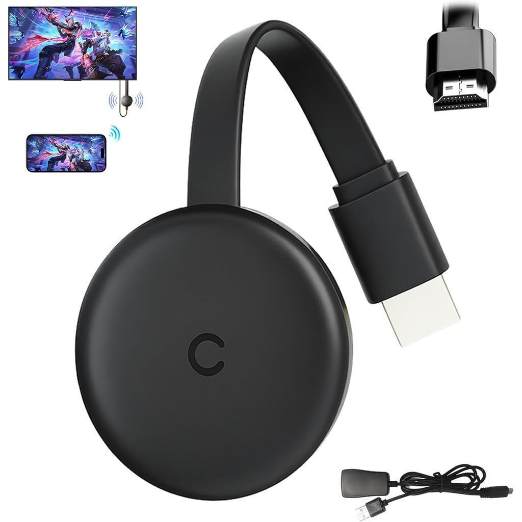 Chromecast, 4K HDR Chromecast Device for TV, 3 in 1 Wireless HDMI ...
