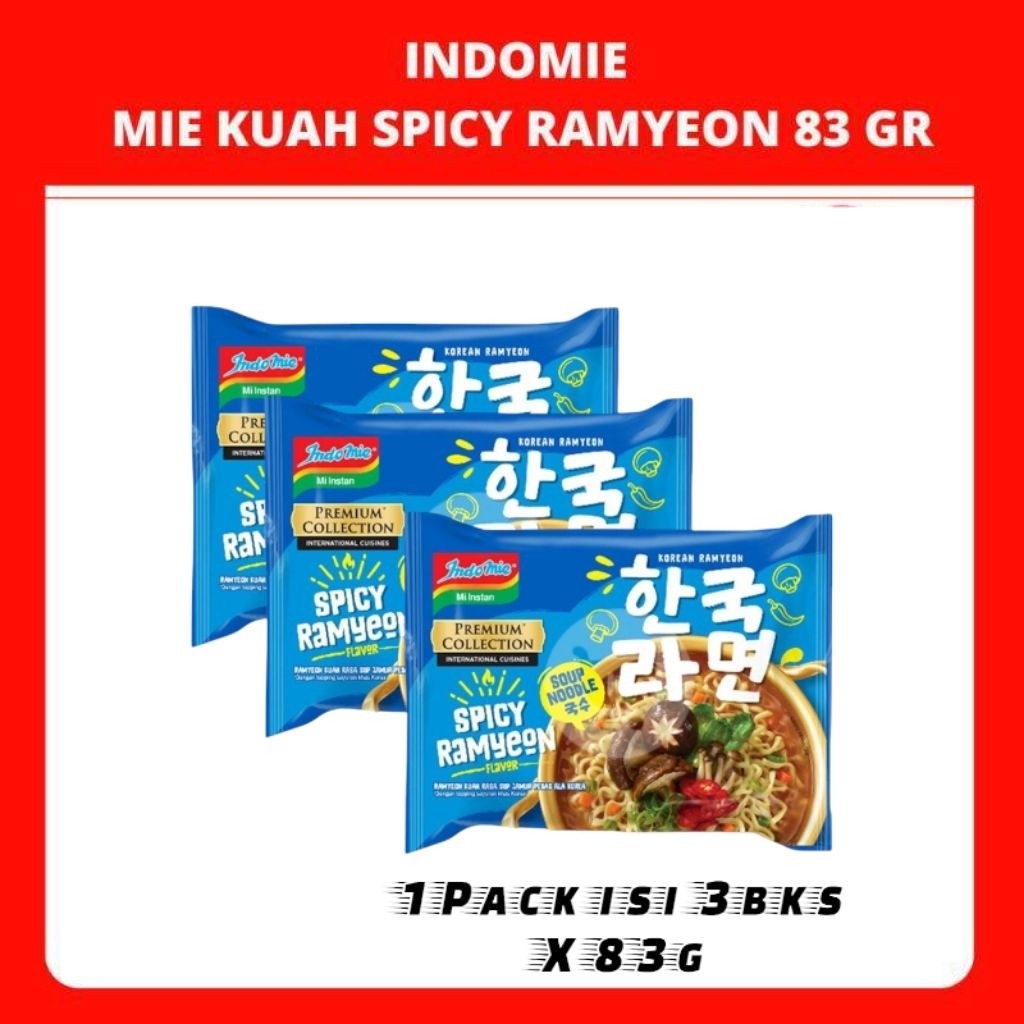 Indomie Spicy Ramyeon Korean Style Spicy Mushroom Soup Soup (1 Pack ...