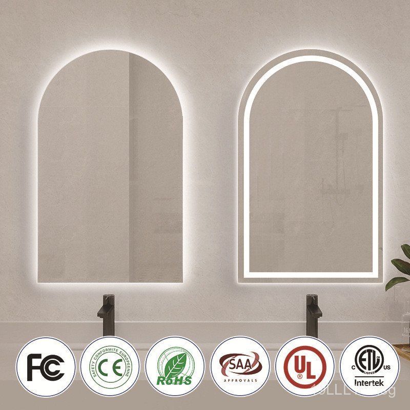 Genie Smart Mirror Arched Bathroom Mirror Wall-Mounted Makeup Vanity ...
