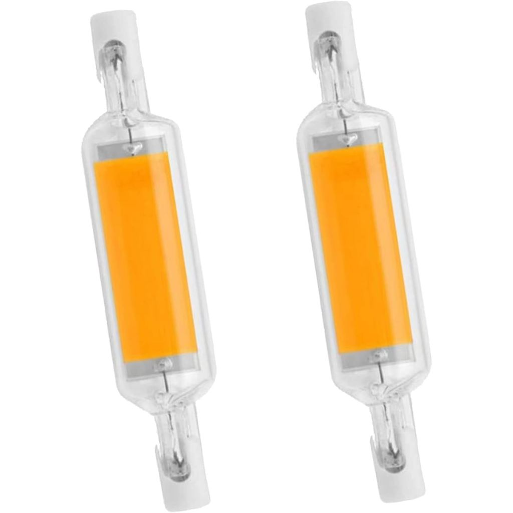 78mm 10W R7S LED Bulbs Dimmable(2 Pack)- LED COB Light 100W Halogen ...