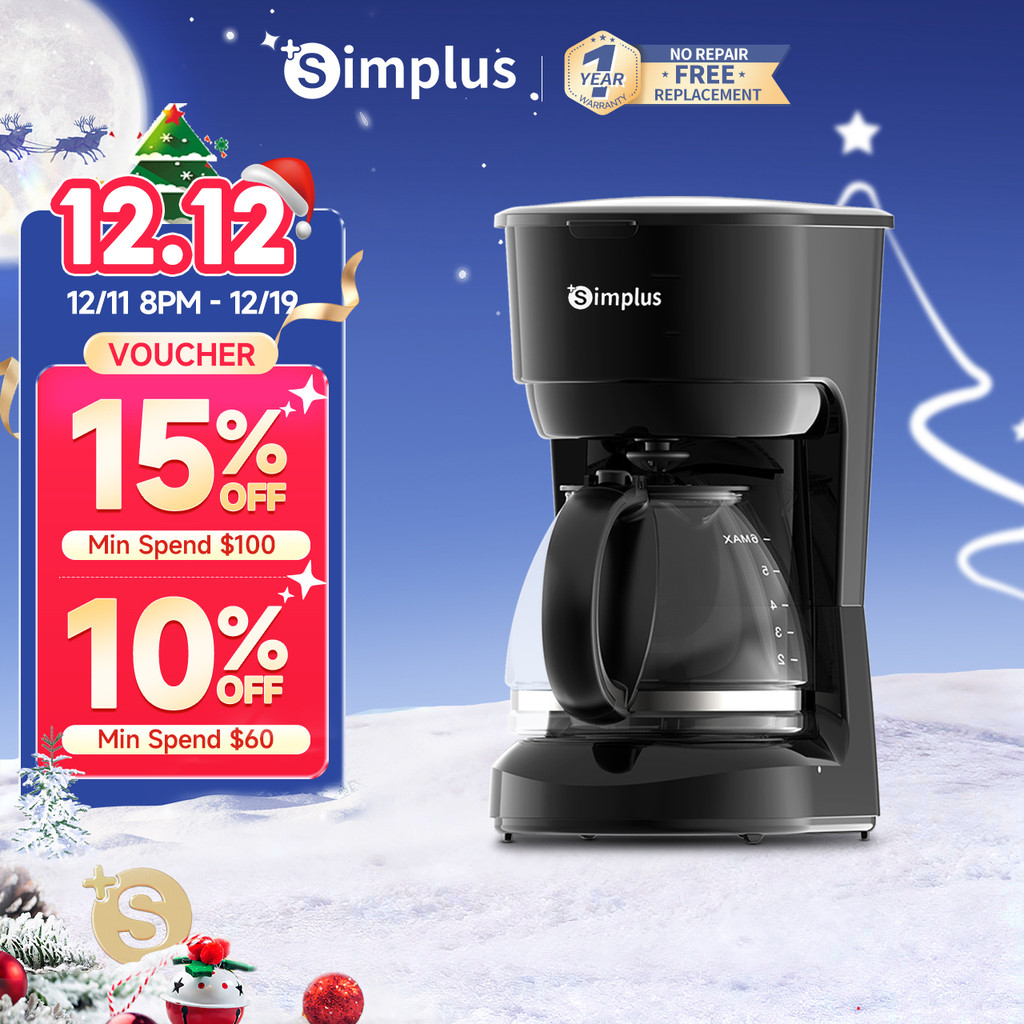 Simplus Coffee Maker Drip Filter Coffee Machine丨750ml Large Capacity丨 ...