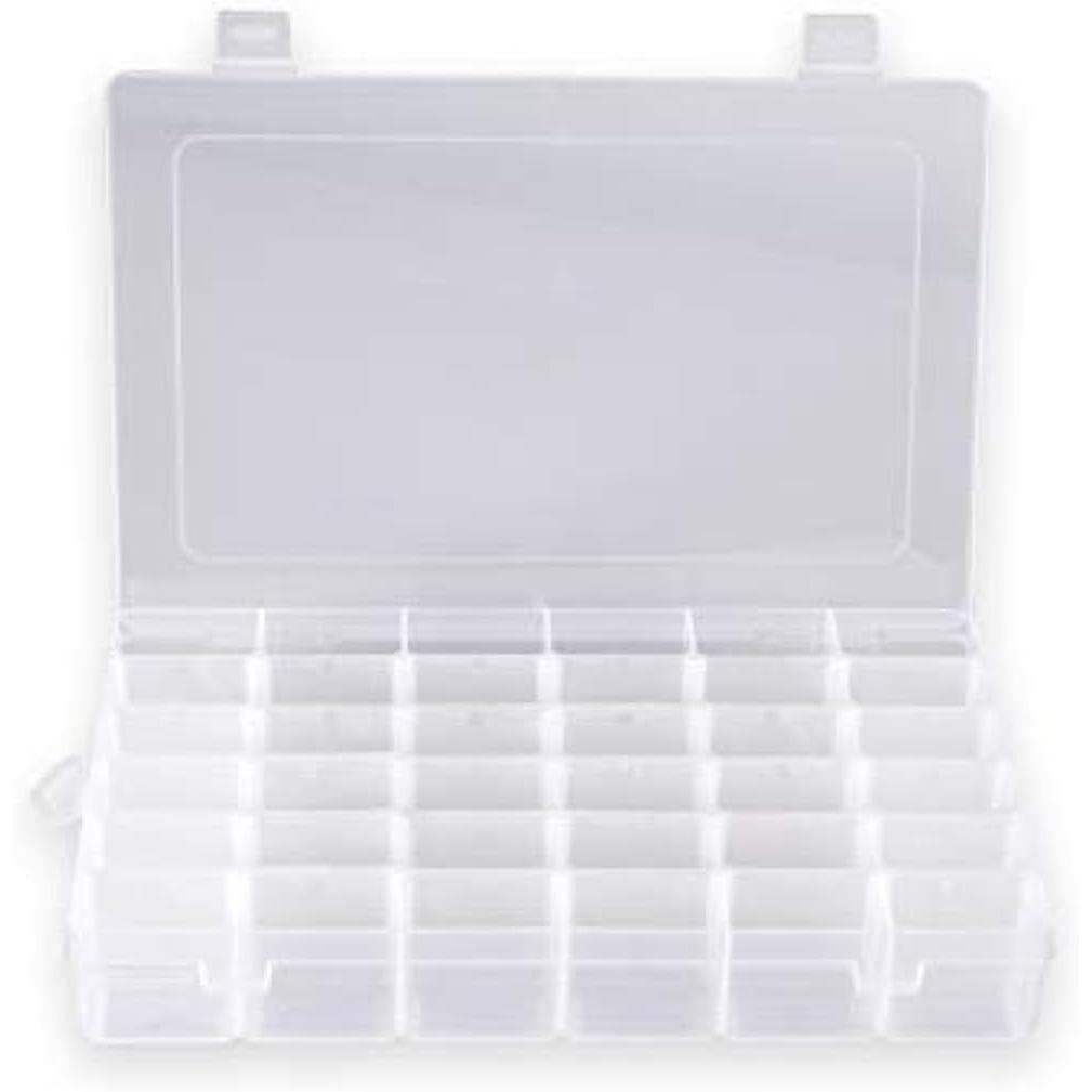 Plastic Organizer Container Box 36 Compartments Jewelry Storage Box ...
