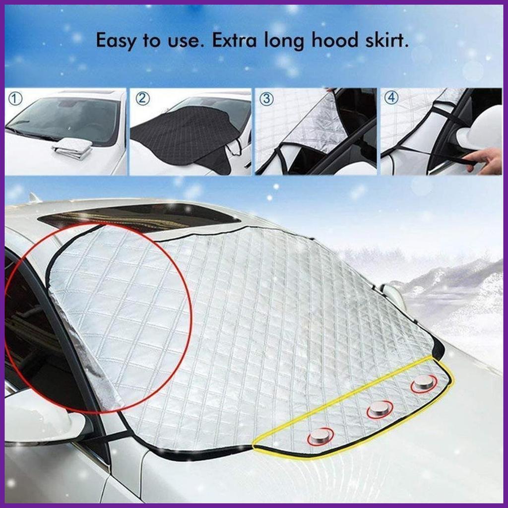 Windshield Snow Cover Magnetic Waterproof Heavy Duty Frost Protector ...