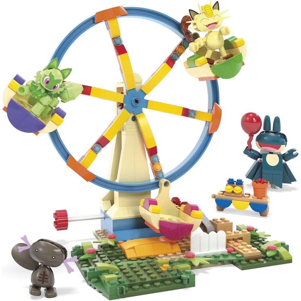 MEGA Pokemon Adventure World Exciting Ferris Wheel! ~ Meowth, Gombe ...