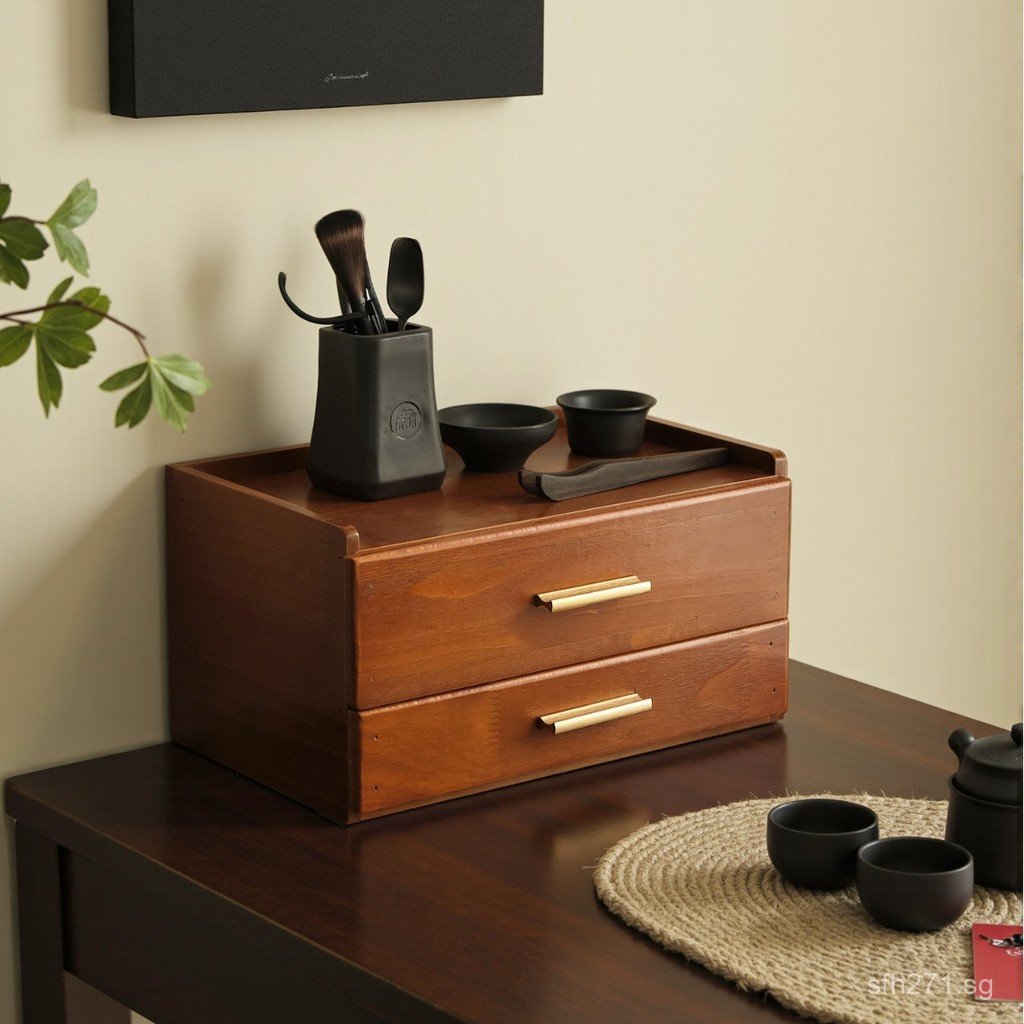 Standing Storage Box Organizer Tea Box Compartment Desktop Container ...