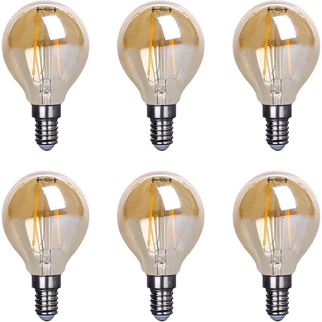E14 2W Dimmable G45 LED Globe Filament Bulb Edison Filament Light Bulbs ...