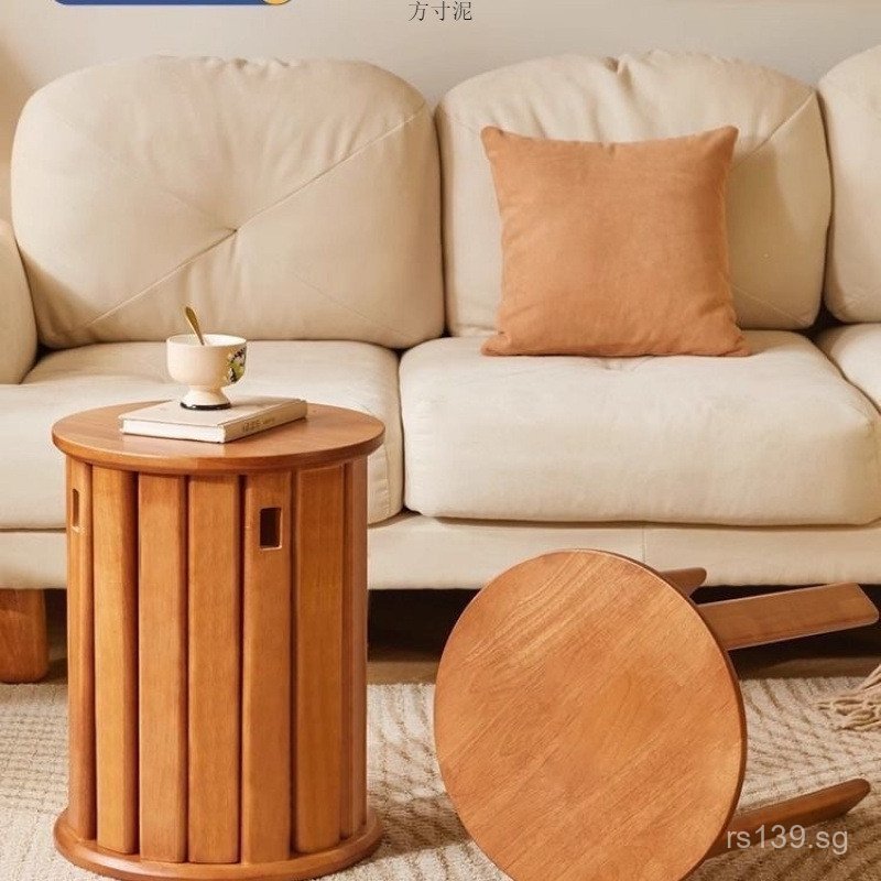 Stool Multifunctional Factory Bench Coffee Table Stackable Solid Wood ...