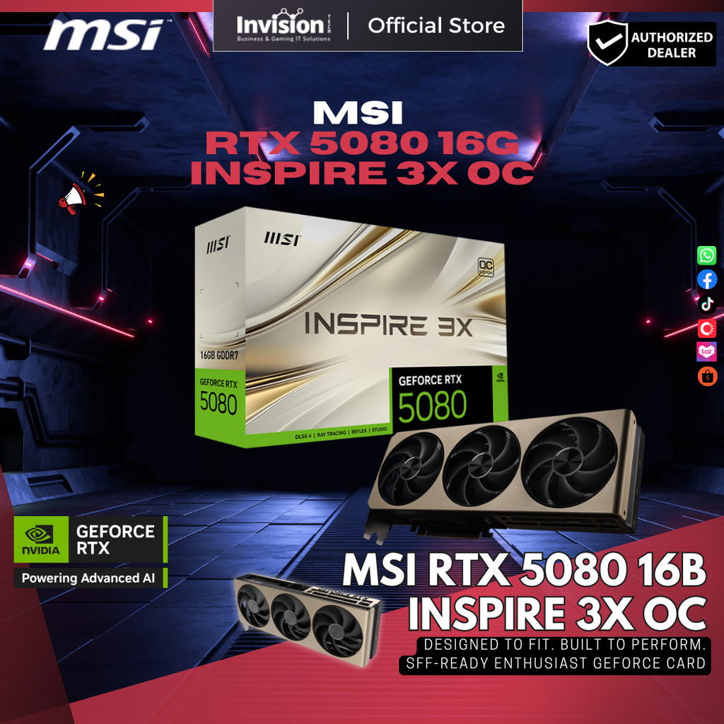 MSI GeForce RTX 5080 16G Series – EXPERT OC / INSPIRE 3X OC / VENTUS 3X ...