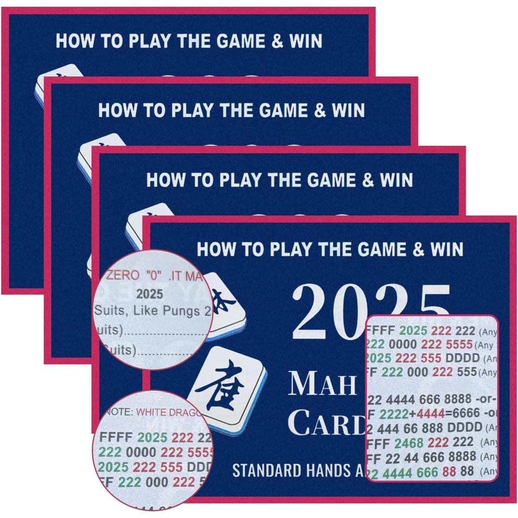 2025 Mahjong Cards Official Revision, Large Print American Mah Jong ...