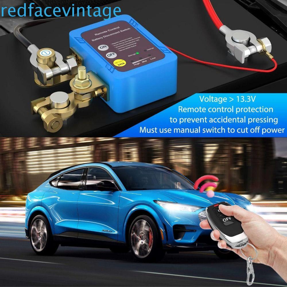 REDFACEVINTAGE Car Battery Disconnect Switch, Remote Control Automatic ...