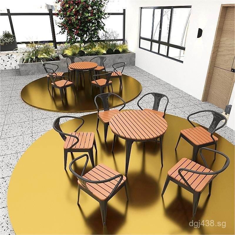 Table Outdoor Outdoor Open Air Outdoor Barbecue Combination Round ...