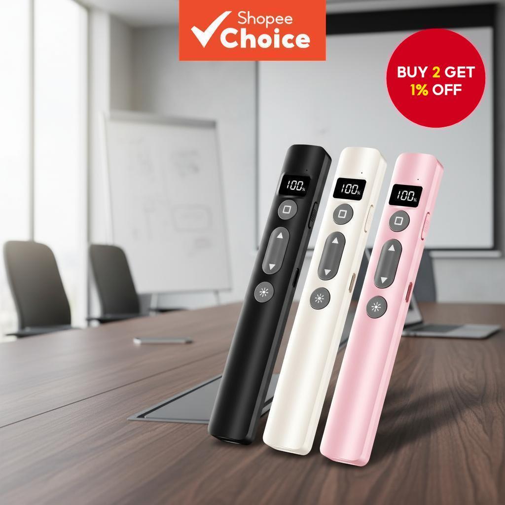 Wireless Handheld Presenter Pen with USB C Adapter LED Digital 2.4GHz ...