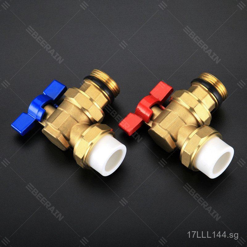 Angle Valve Set Floor Heating Manifold Inlet and Outlet Valve Brass ...