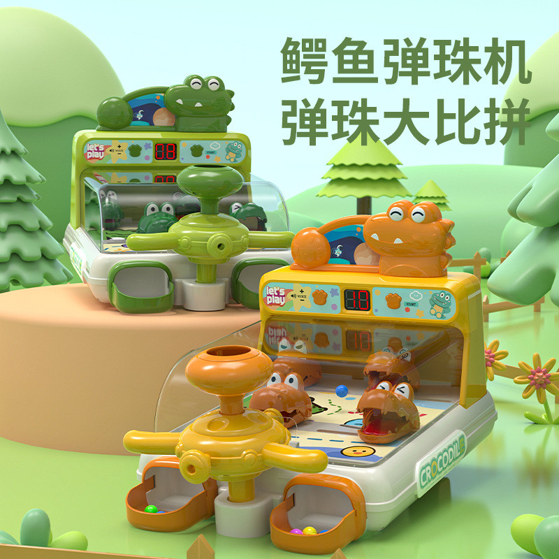 Children Educational Board Game Dinosaur Crocodile Pinball Machine ...