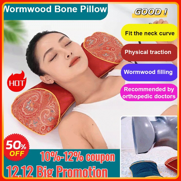 💖Local Sale💖[Neck Revitalizer] Heating Mugwort Neck Pillow 【呵护颈椎/颈部活血 ...