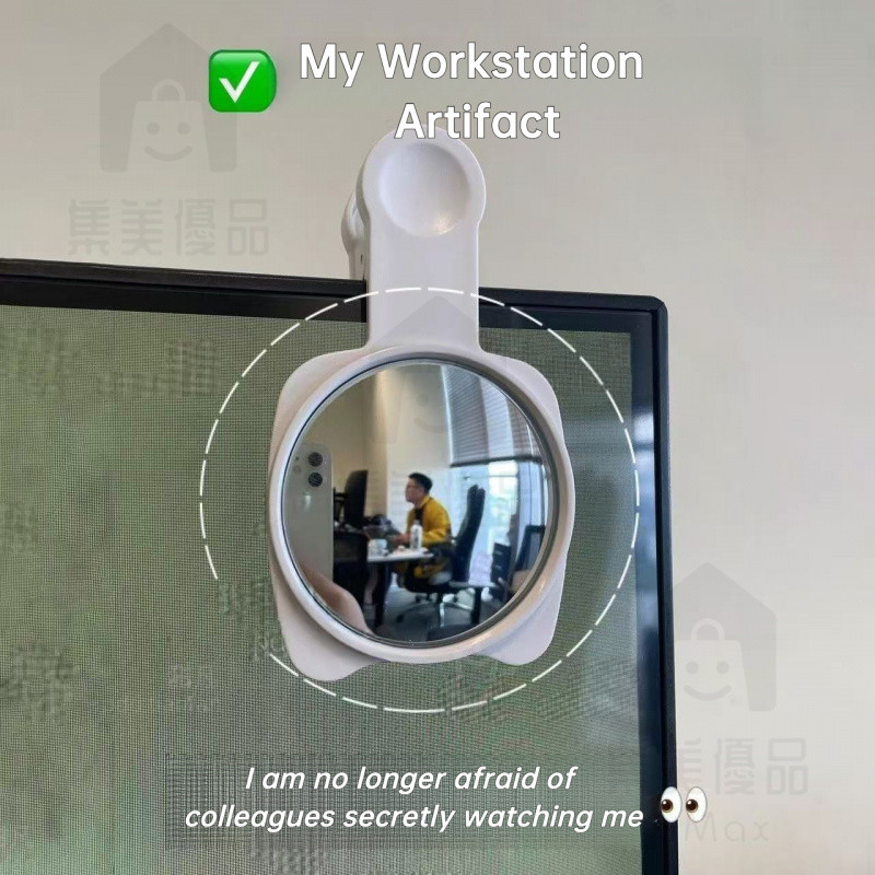Office Workstation Essential Installation-Free Small mirror Reflective ...