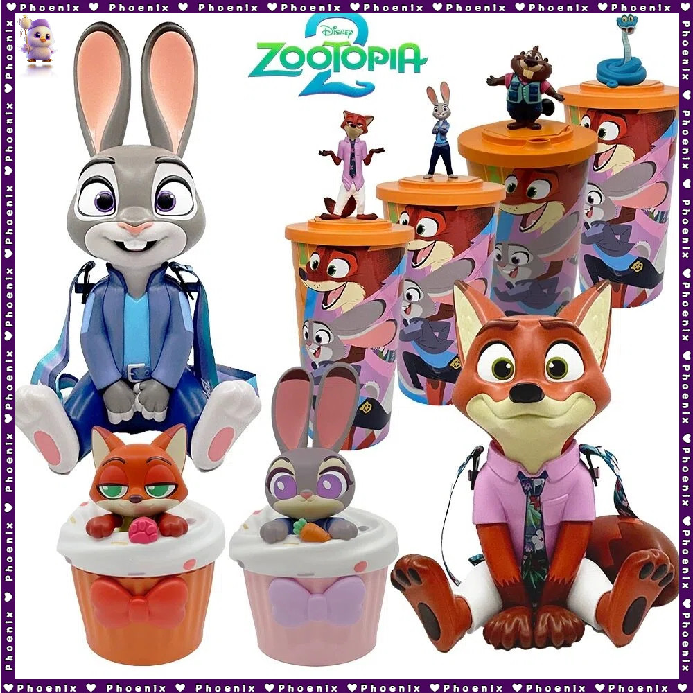 2025 Zootopia Part 2 Movie Round Water Cup Straw Cup Shaped cup ...