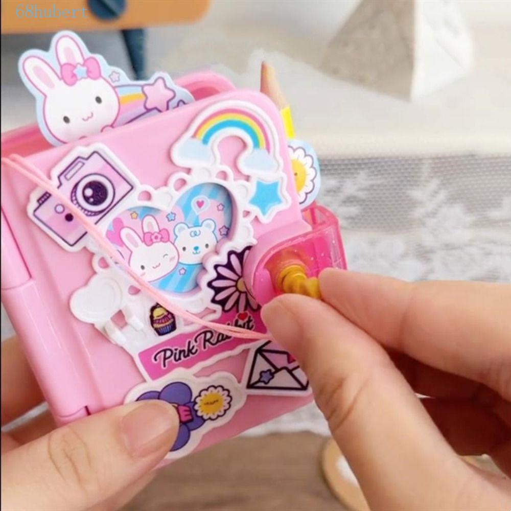 HUBERT Children's Secret Notepad, Pink Rabbit Cartoon Toys Kids Writing ...