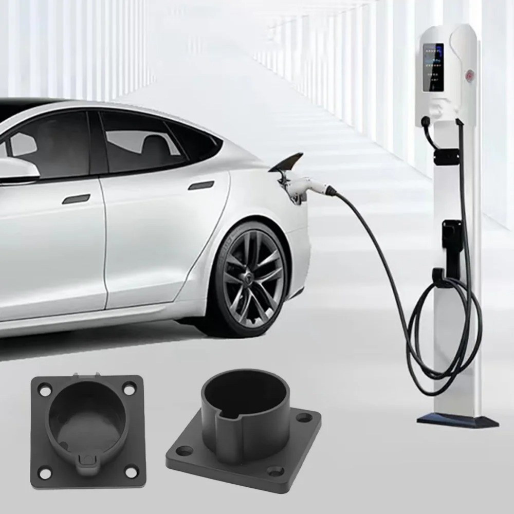 EV Charger Bracket Leather Case Base Type 2 EV Plug Wall Mount EVSE ...