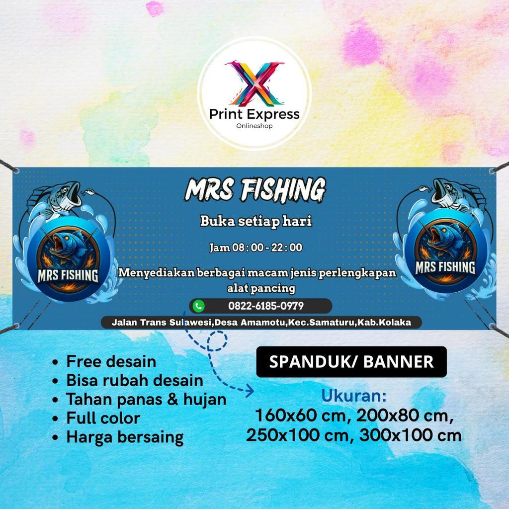 MRS Fishing BANNER biru Design Request Available | Shopee Singapore