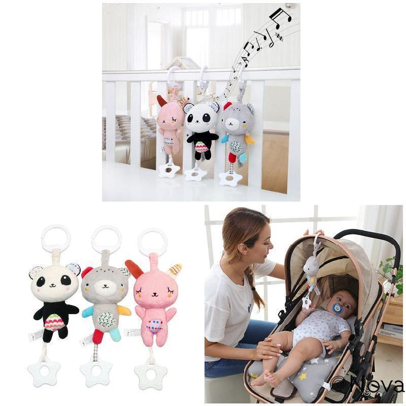 Infant Baby Soft Plush Toy Bed Crib Stroller Hanging Ring Bell Rattle ...