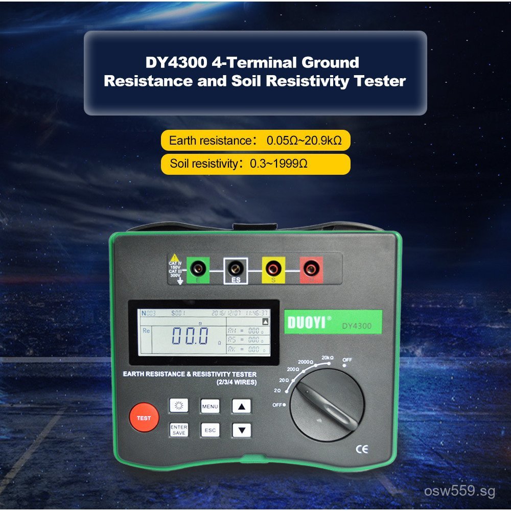 Measuring Meter Tester Ground Resistance Multi-Digital English Version ...