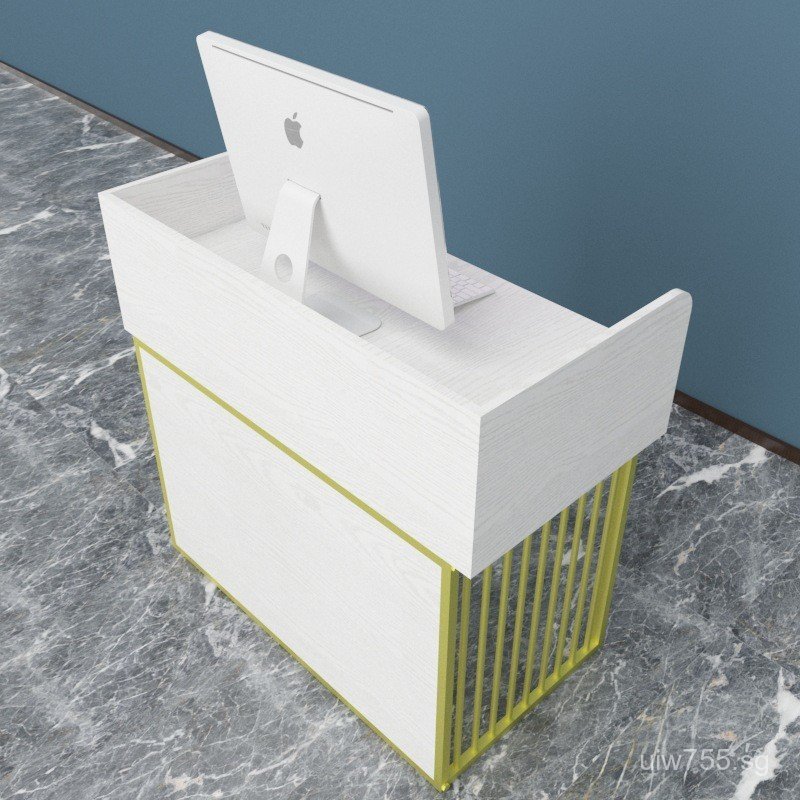 Small Simple Beauty Salon Front Desk Milk Tea Shop Reception Desk ...